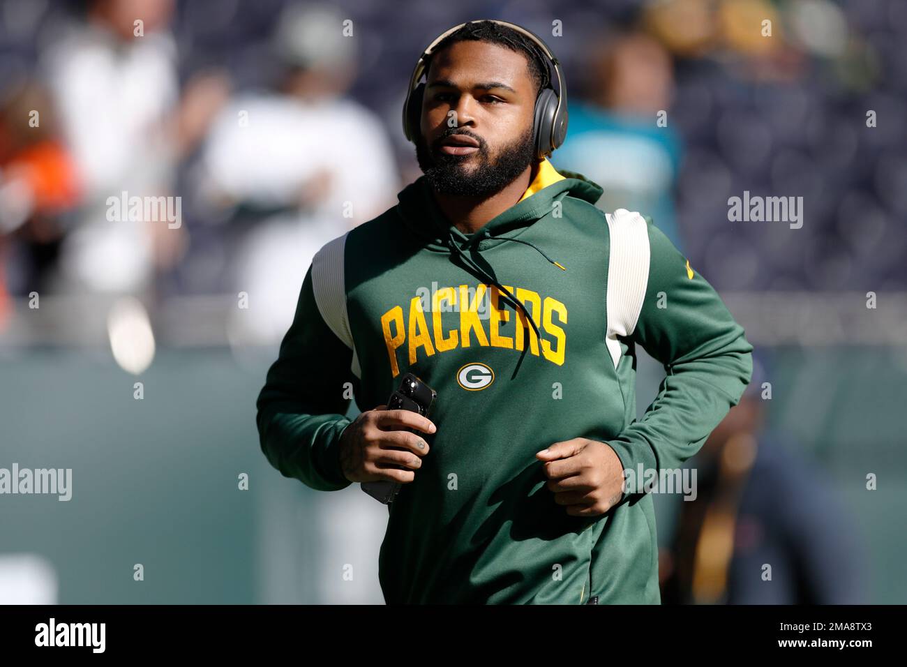 Green Bay Packers cornerback Keisean Nixon (25) warms up before an NFL ...