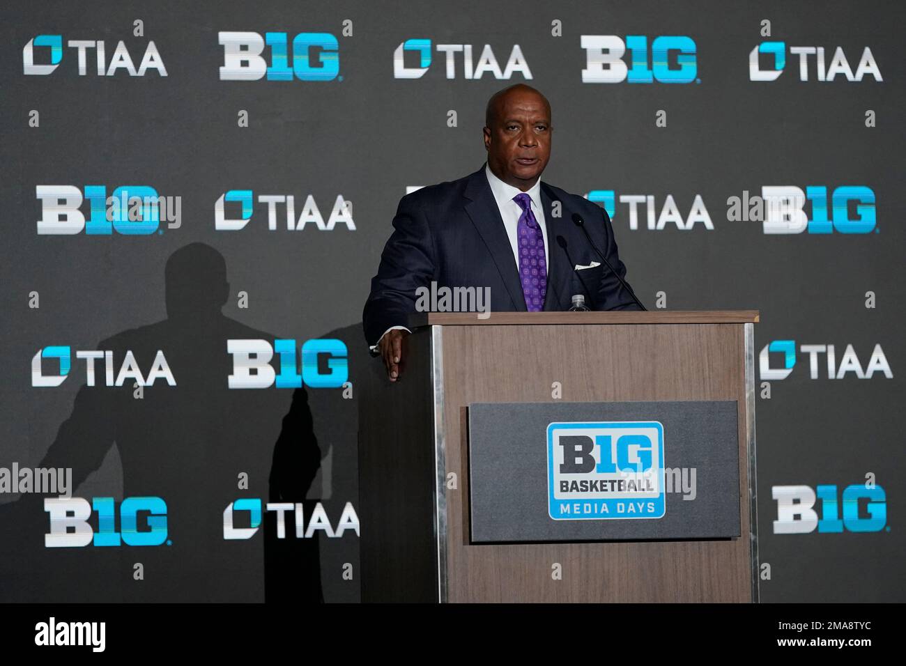 Big Ten Conference Commissioner Kevin Warren speaks during Big Ten NCAA ...