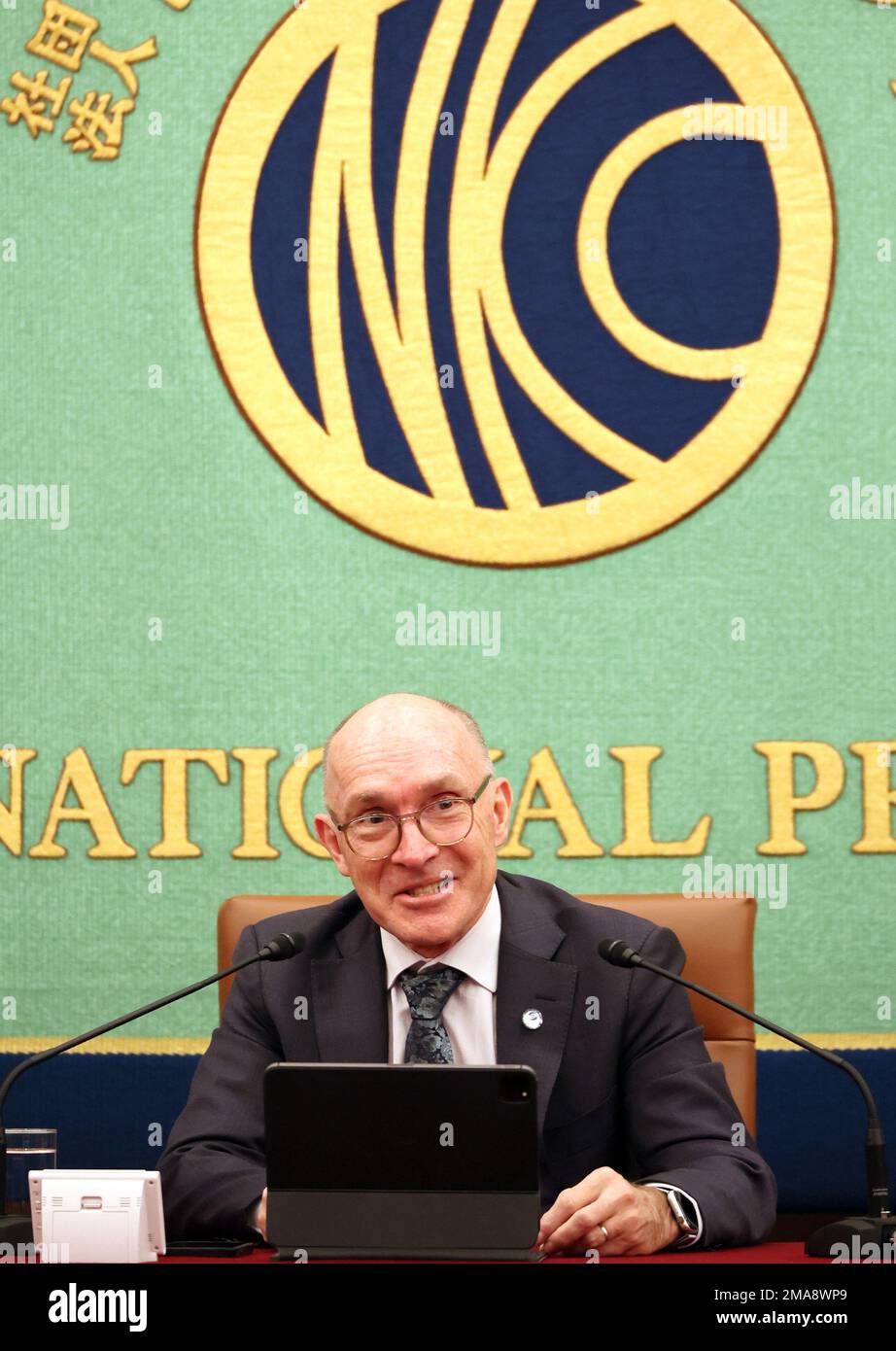 Tokyo, Japan. 19th Jan, 2023. Robert Floyd, executive secretary of the ...