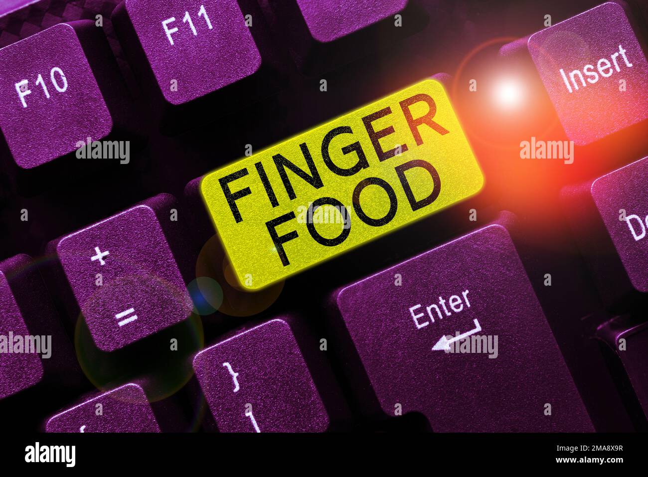 Text sign showing Finger Food. Conceptual photo products and digestives ...