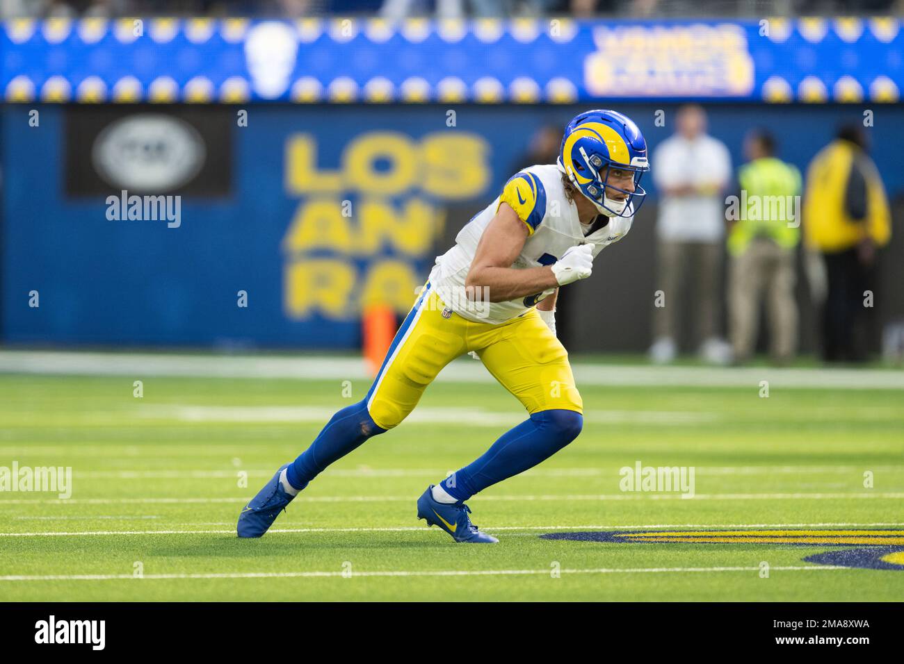 Los Angeles Rams wide receiver Ben Skowronek (18) runs during an NFL ...
