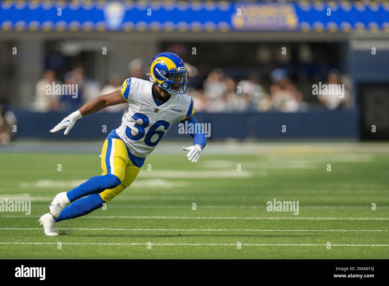 Los Angeles Rams cornerback Grant Haley (36) runs during an NFL ...