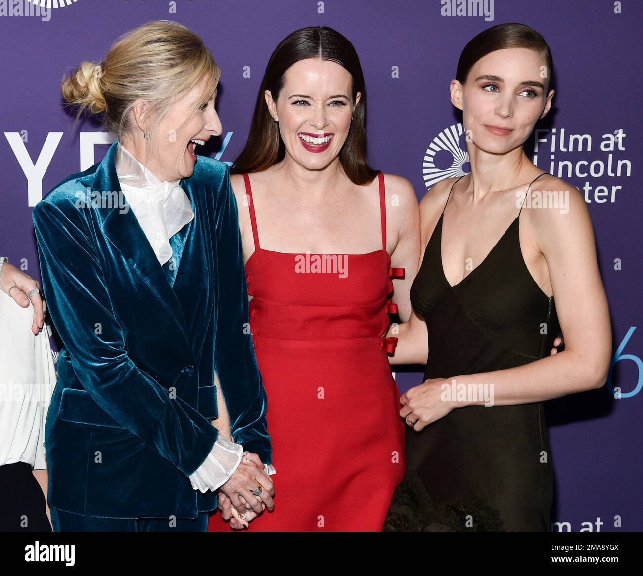 Sheila McCarthy, left, Claire Foy and Rooney Mara attend the premiere ...