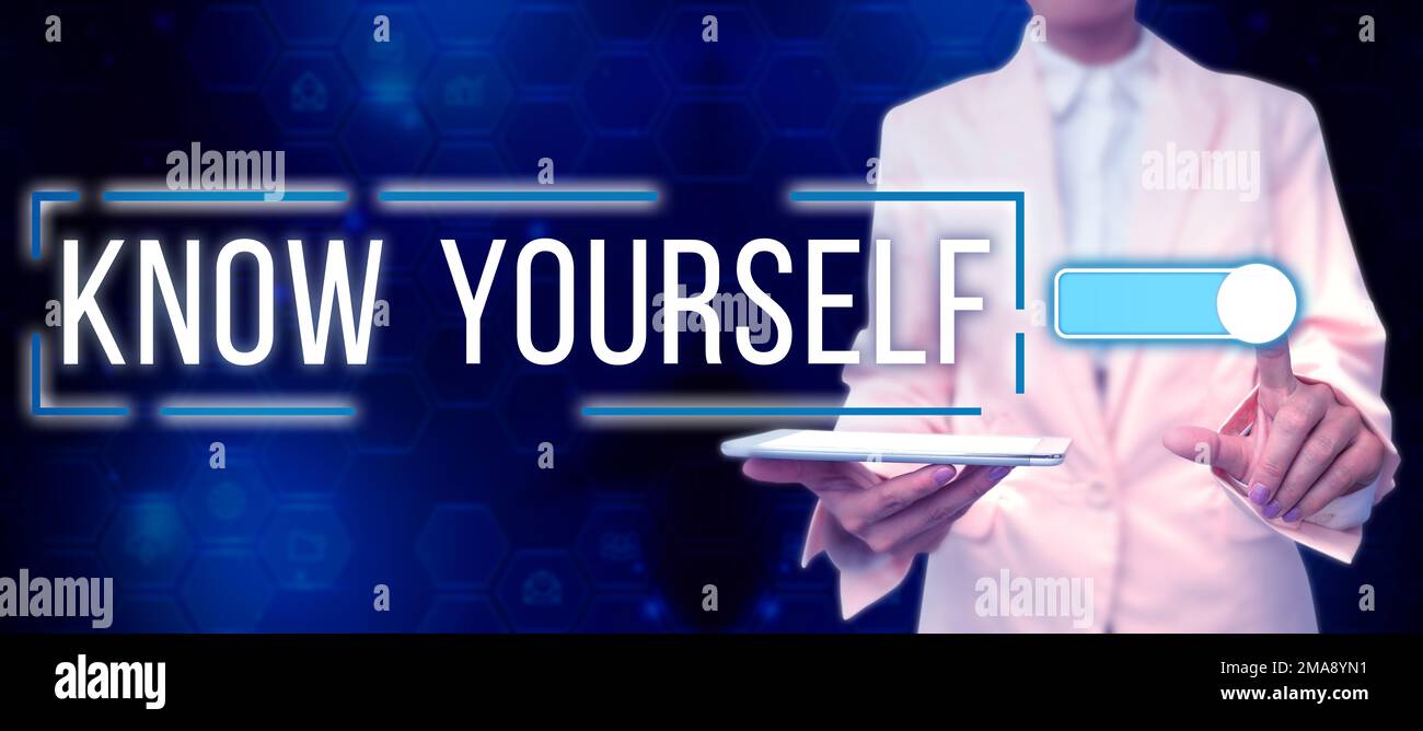 Conceptual display Know Yourself. Business approach Find You ... Conceptual display Know Yourself. Business approach Find You ...