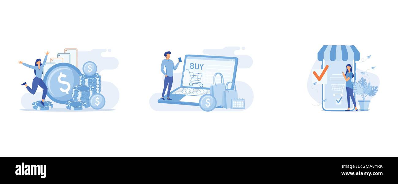 Gambling income abstract concept, Order processing abstract concept ...