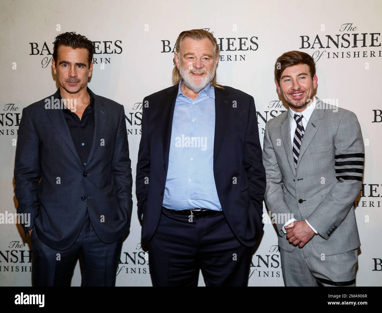 Actors Colin Farrell, from left, Brendan Gleeson and Barry Keoghan ...