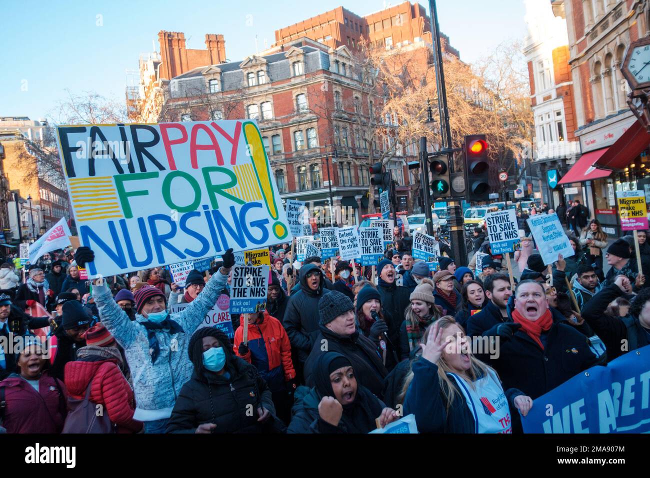 Royal College Of Nursing and Unite Hold a Two Day Protest outside ...