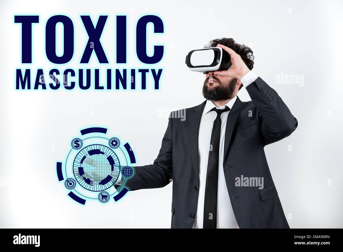 Conceptual display Toxic Masculinity. Business showcase describes ...