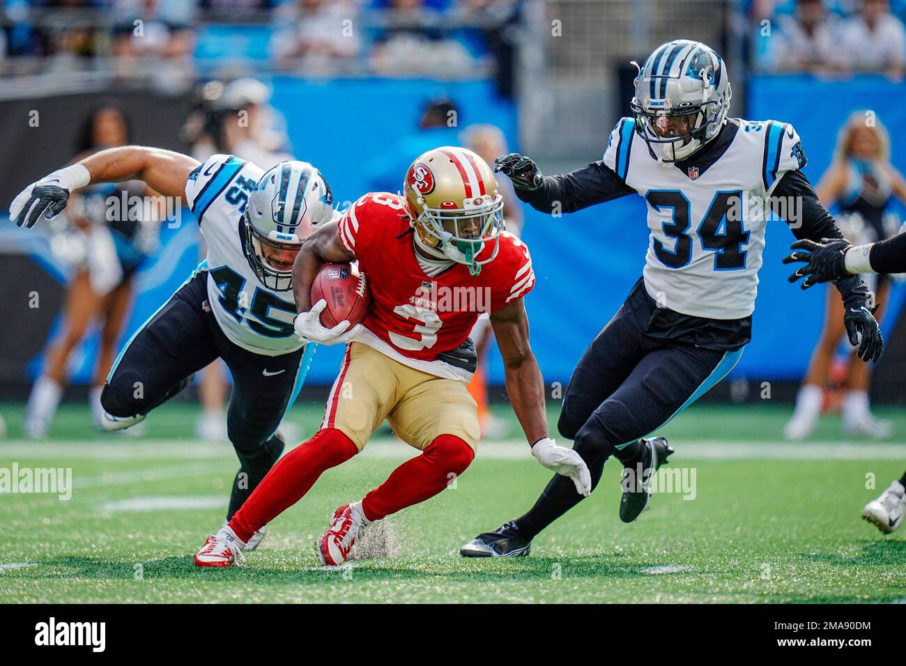 San Francisco 49ers wide receiver Ray-Ray McCloud III (3) attempts to ...