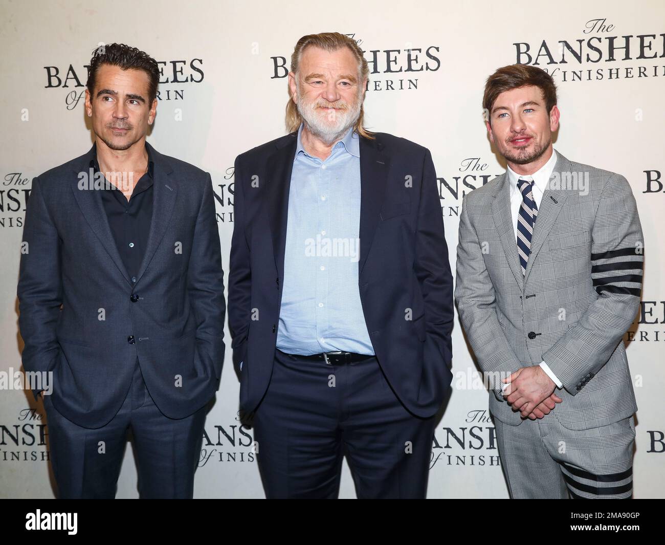 Actors Colin Farrell, from left, Brendan Gleeson and Barry Keoghan ...
