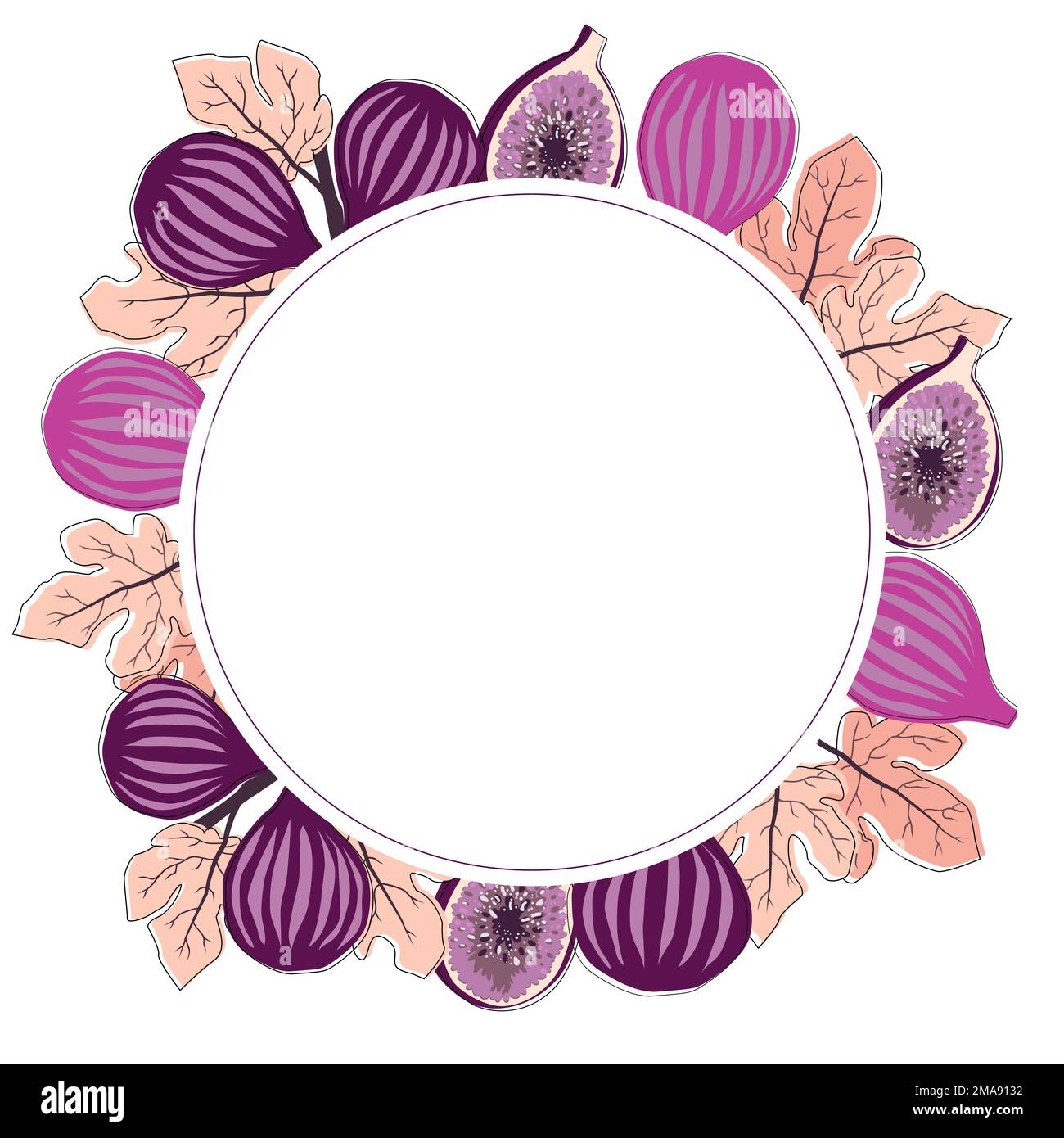 Fruits in round frame Cut Out Stock Images & Pictures - Alamy