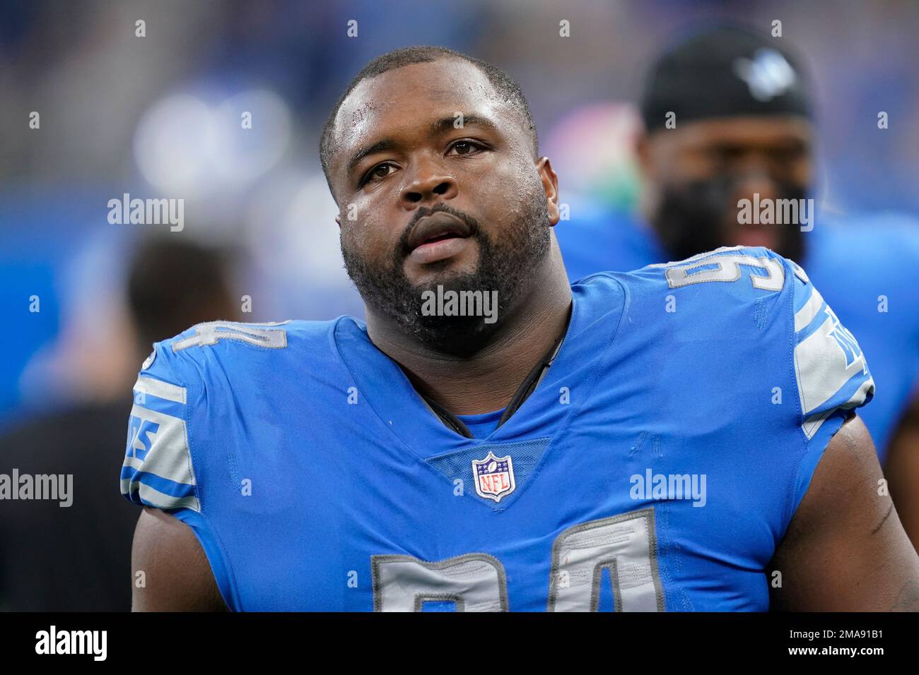 Detroit Lions defensive tackle Benito Jones (94) watches against the ...