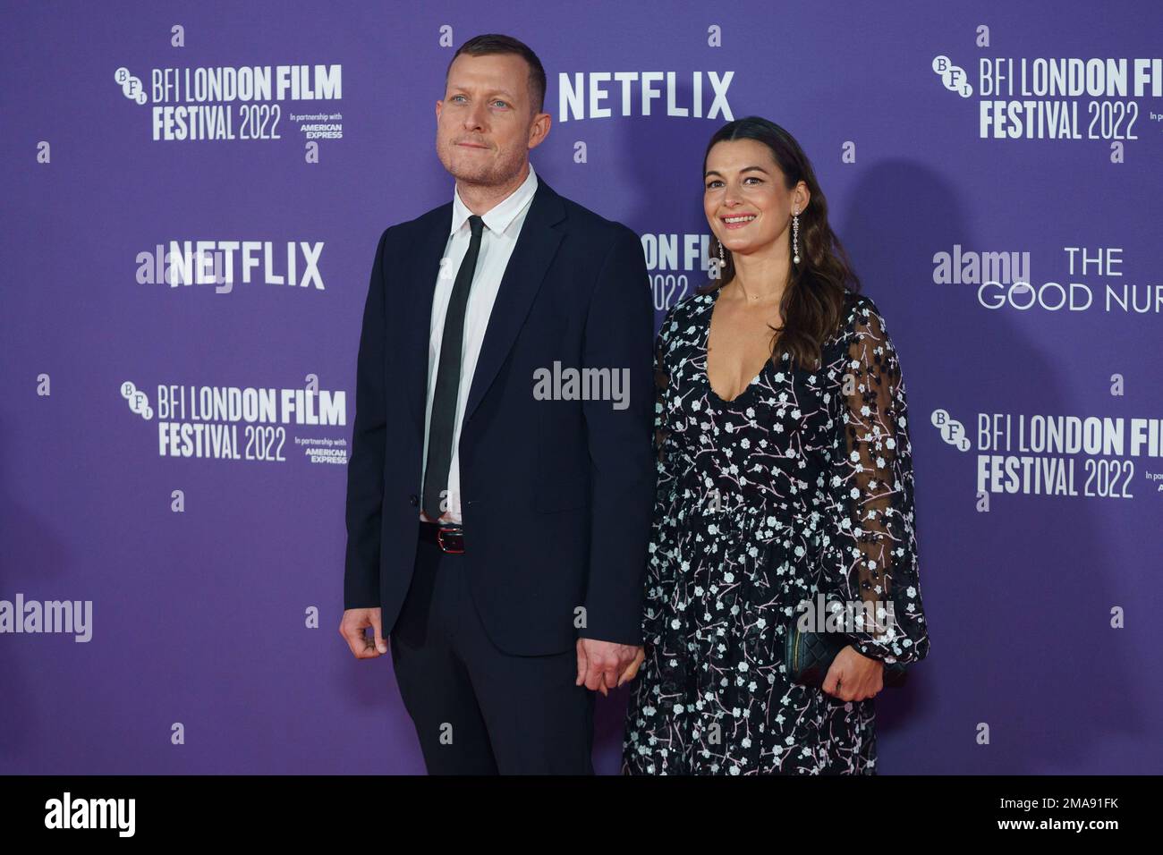 Tobias Lindholm and Caroline Blanco pose for photographers upon arrival ...