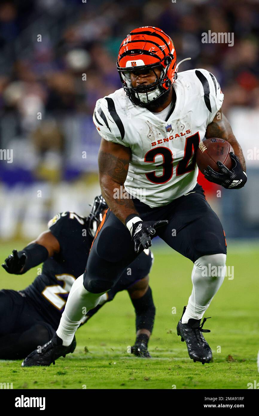 Cincinnati Bengals running back Samaje Perine (34) in action against ...