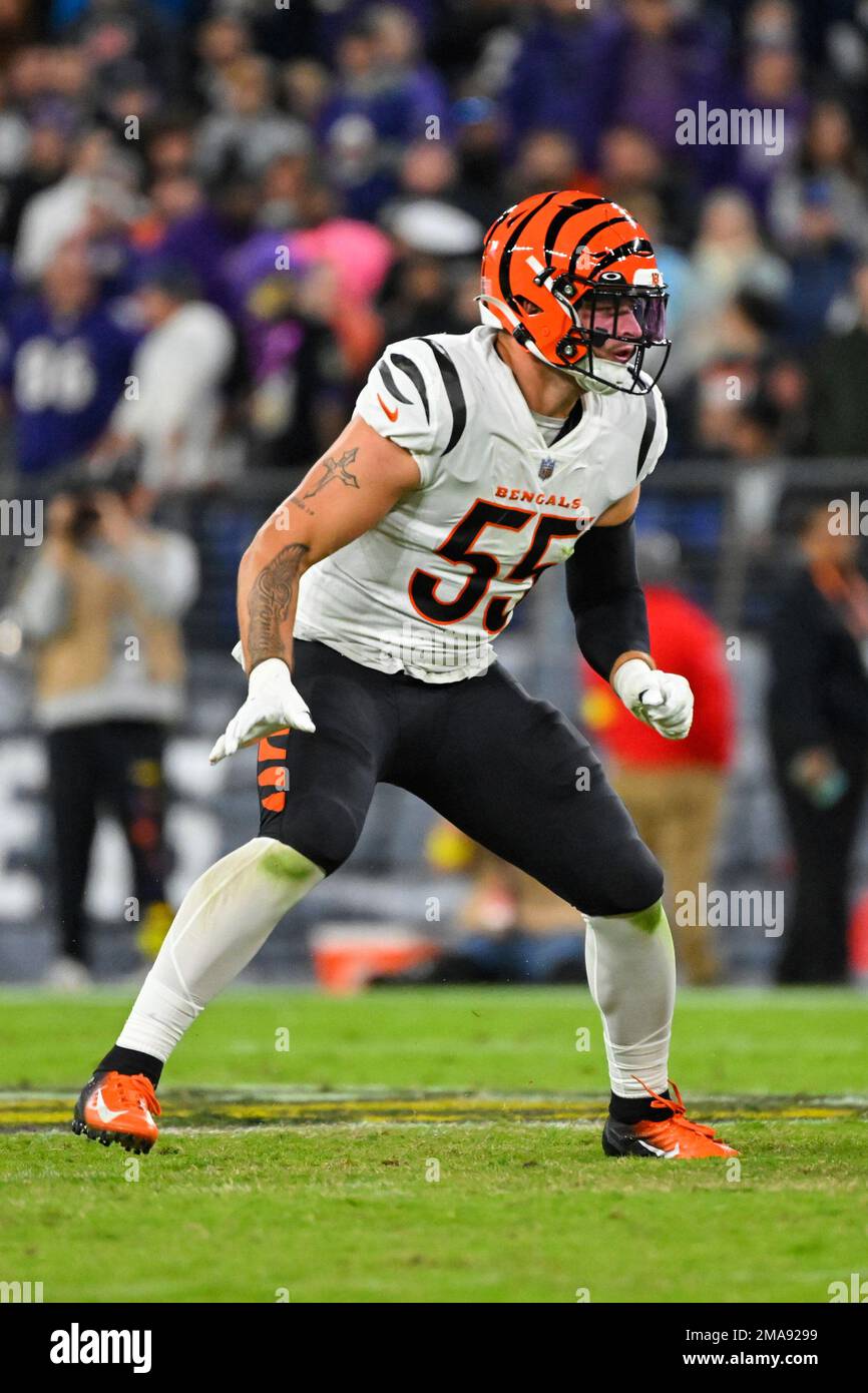 Cincinnati Bengals linebacker Logan Wilson (55) in action during the ...