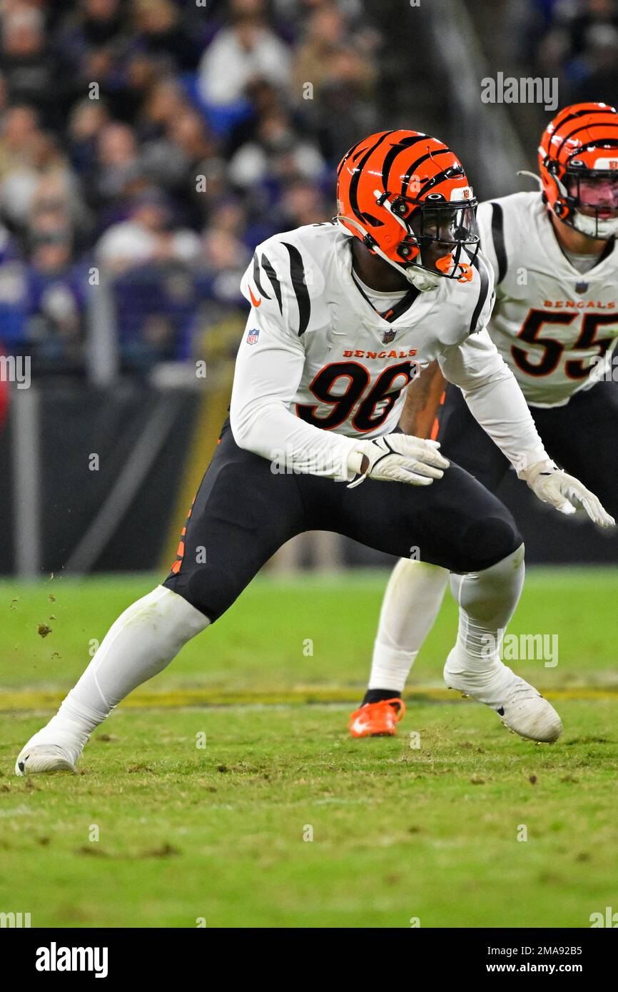 Cincinnati Bengals defensive end Cam Sample (96) in action during the ...