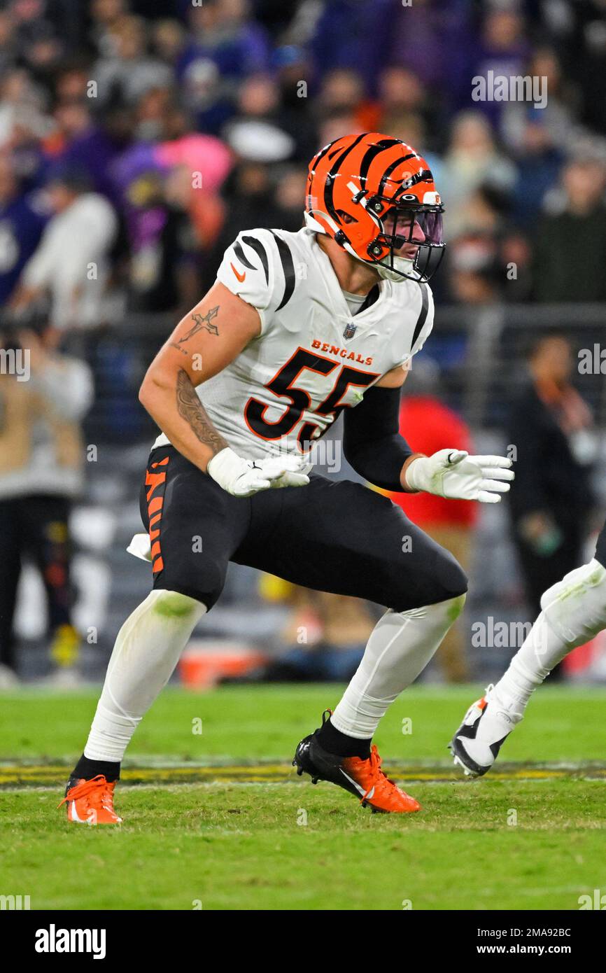 Cincinnati Bengals linebacker Logan Wilson (55) in action during the ...