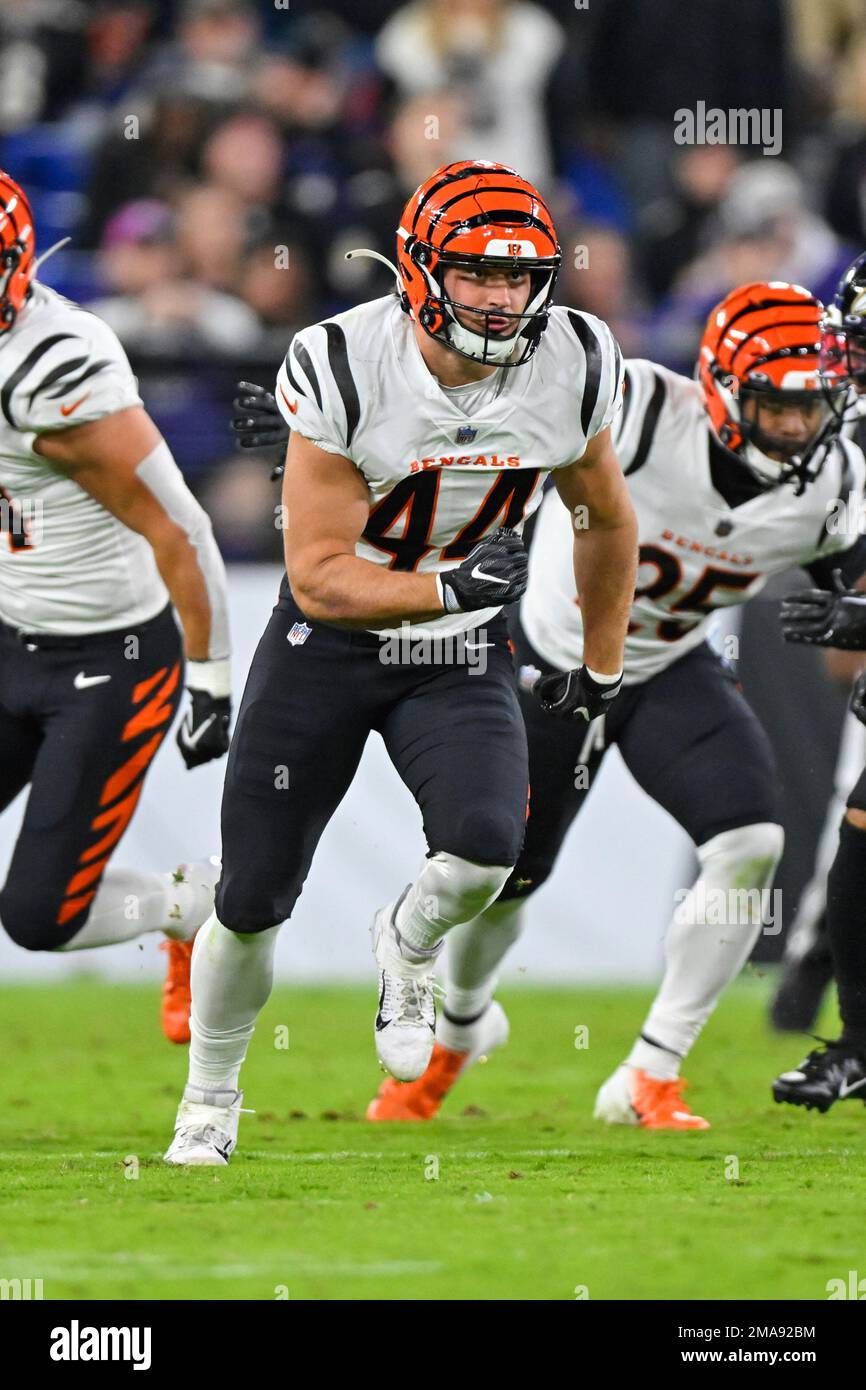 Cincinnati Bengals linebacker Clay Johnston (44) in action during the ...