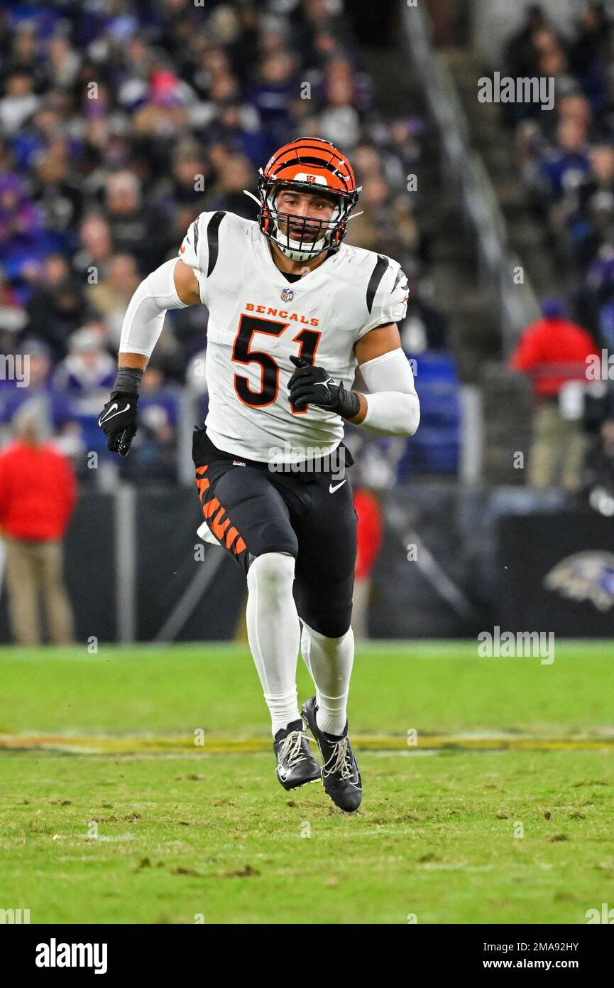 Cincinnati Bengals linebacker Markus Bailey (51) in action during the ...