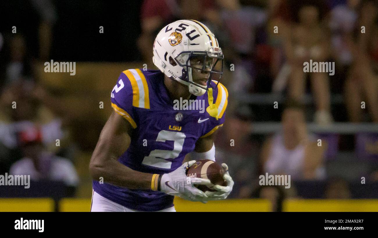 LSU wide receiver Kyren Lacy (2) runs during an NCAA football game ...
