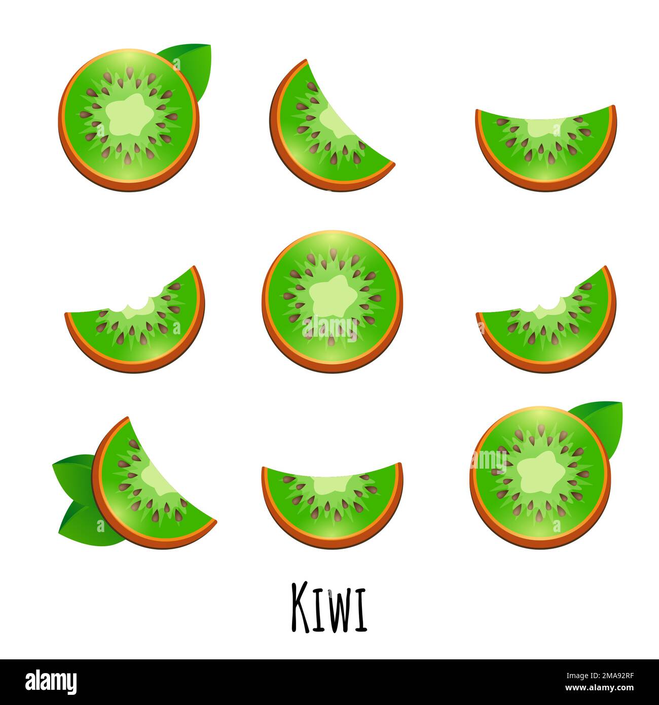 Fresh whole raw green Stock Vector Images - Alamy