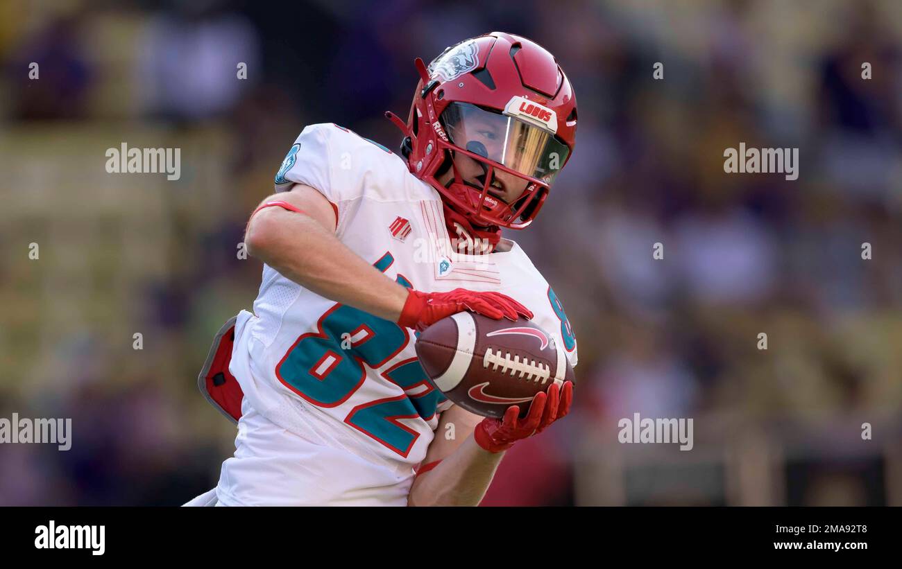 New Mexico wide receiver Austin Erickson (82) catches during an NCAA ...