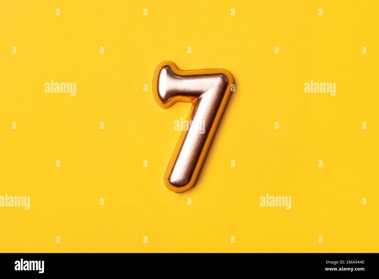 Metal number seven Stock Photo - Alamy
