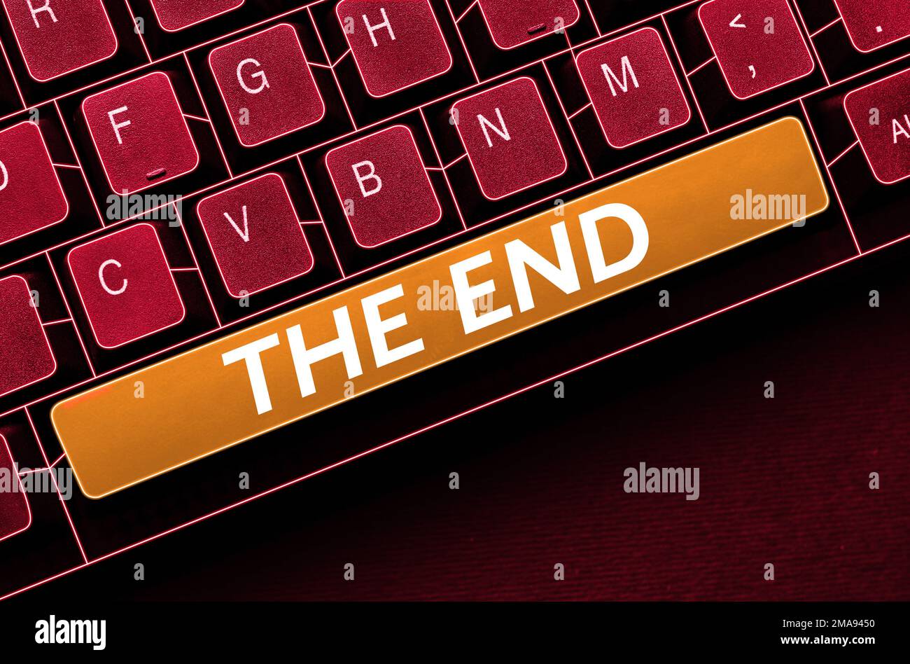 Writing displaying text The End. Internet Concept Final part of play ...