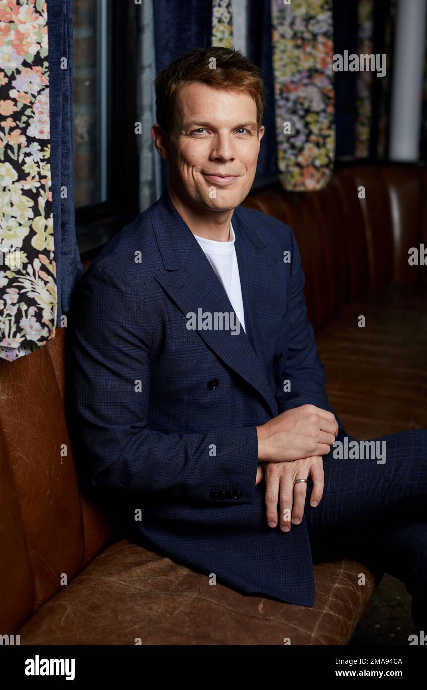Jake Lacy poses for portraits on Wednesday, Sept. 28, 2022, in New York ...