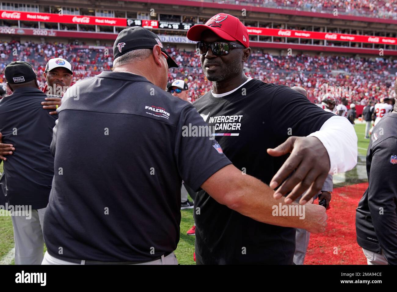 Tampa Bay Buccaneers head coach Todd Bowles against the Atlanta Falcons ...