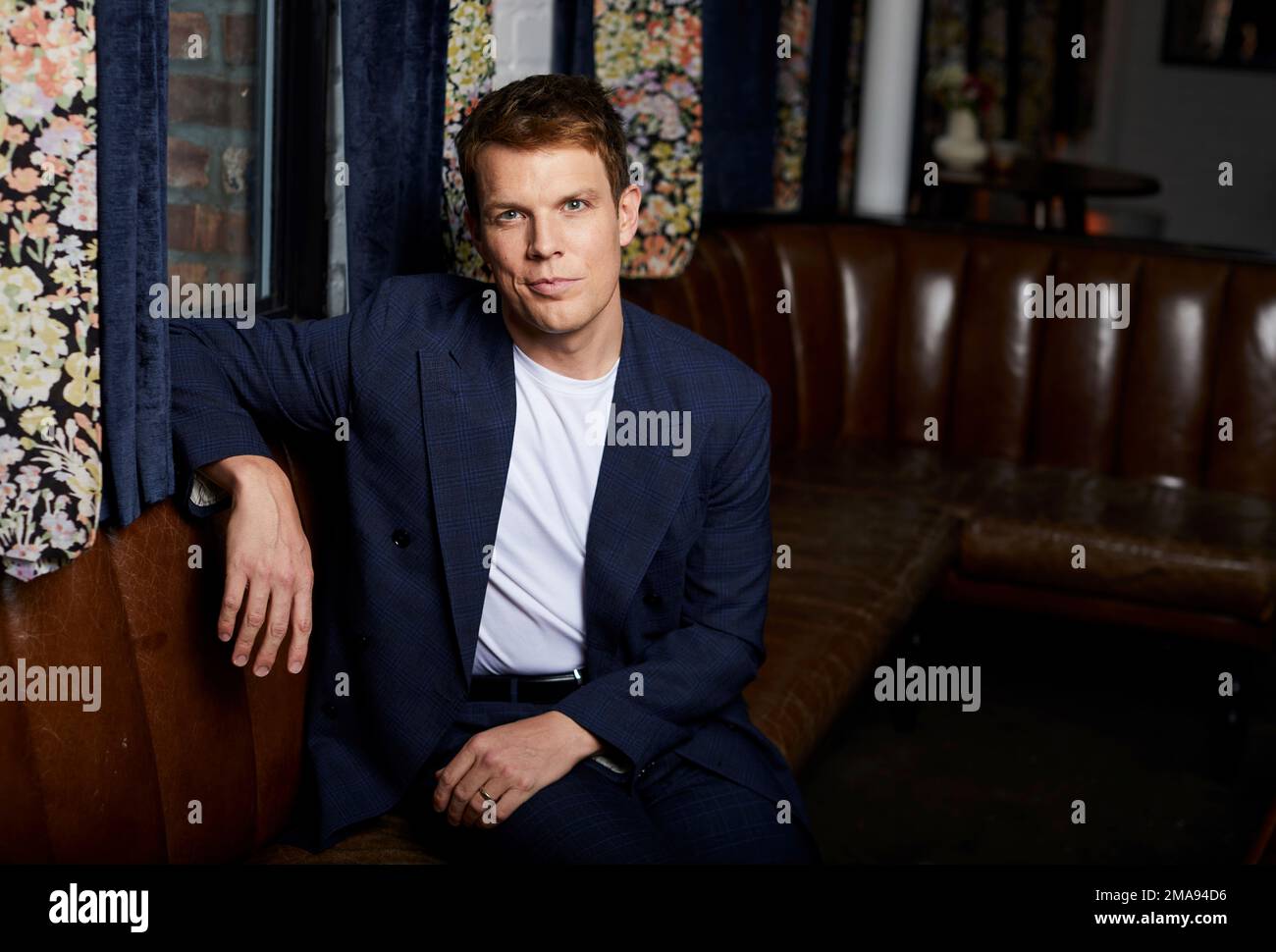 Jake Lacy poses for portraits on Wednesday, Sept. 28, 2022, in New York ...