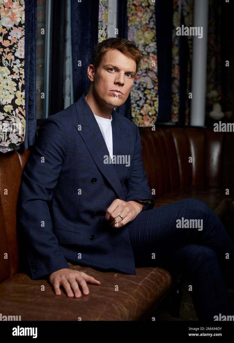 Jake Lacy poses for portraits on Wednesday, Sept. 28, 2022, in New York ...