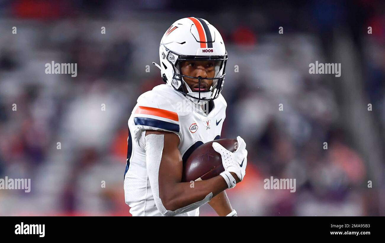 Virginia wide receiver Keytaon Thompson (99) runs with the ball during ...
