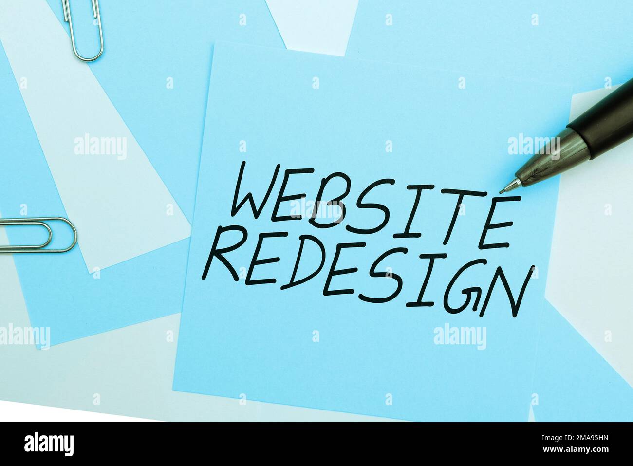 Conceptual caption Website Redesign. Word for modernize improver or evamp your website's look ...