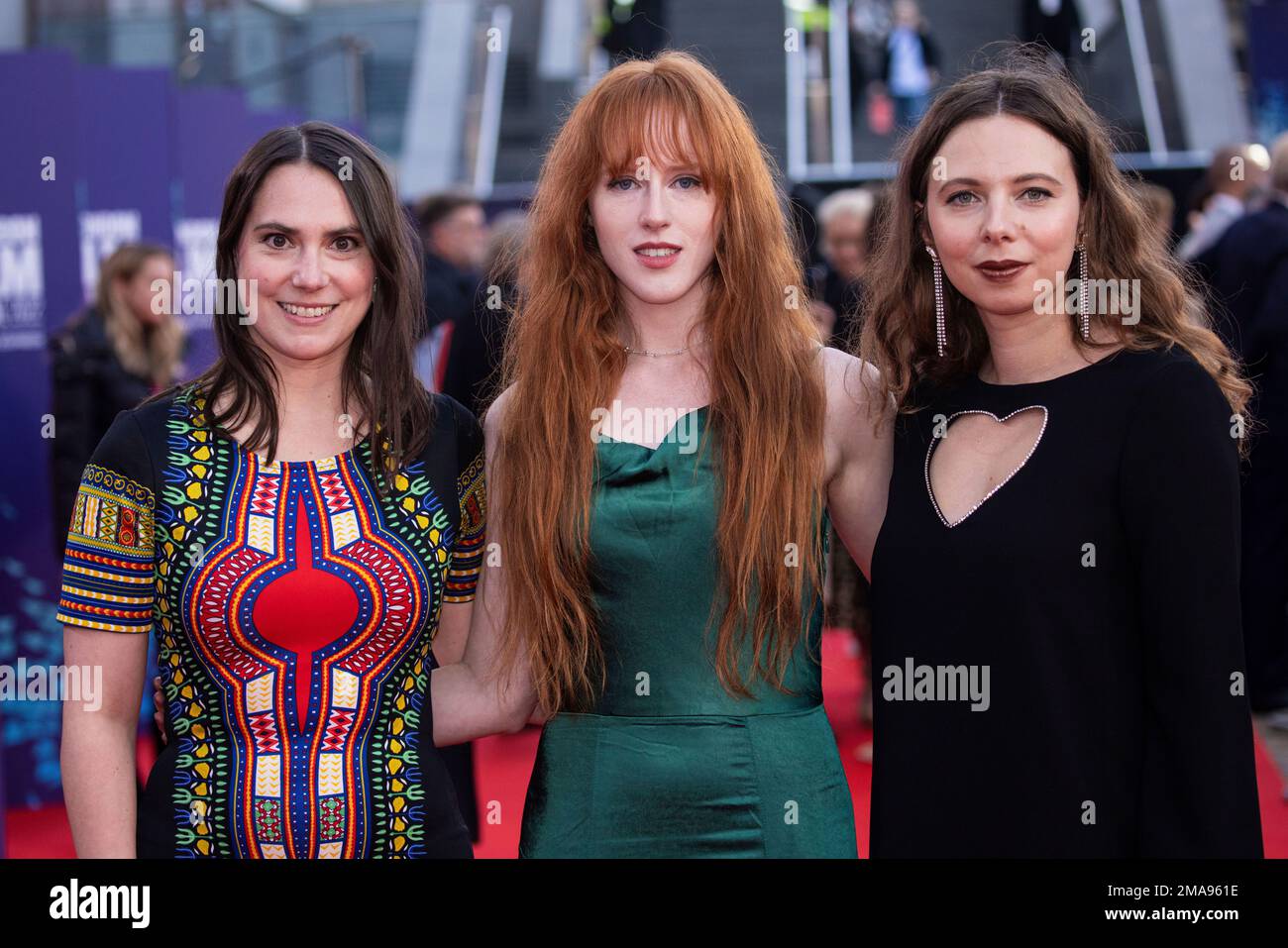 Alison Harris, Delaney Conway and Anya Zraykat pose for photographers ...