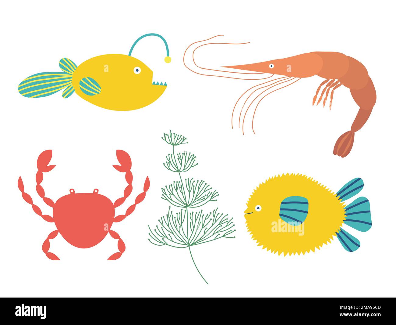 Sea animals set Stock Vector Image & Art - Alamy