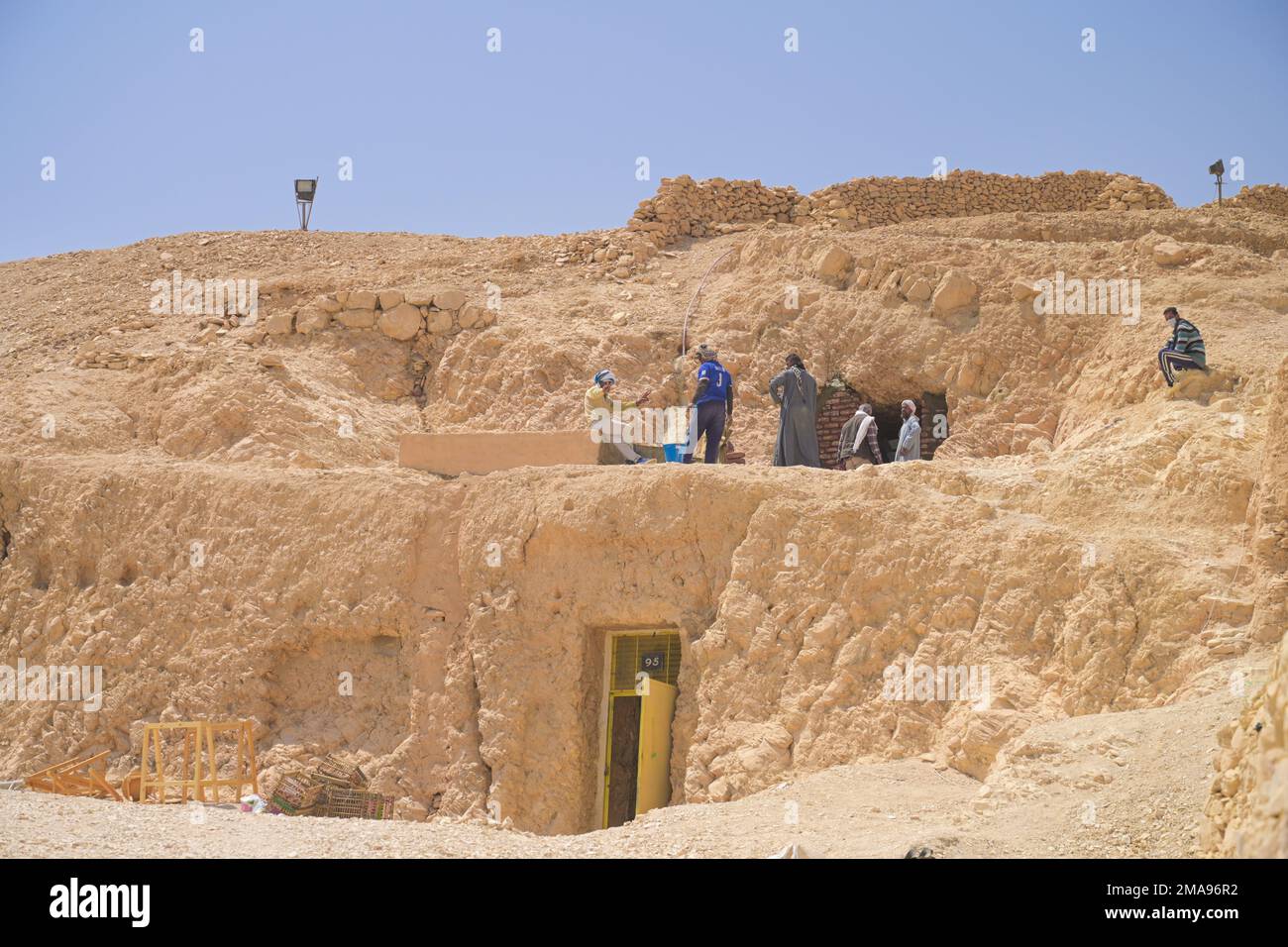 Grabungsstätte, Nekropole, Gräber der Noblen, Theben-West, Ägypten ...