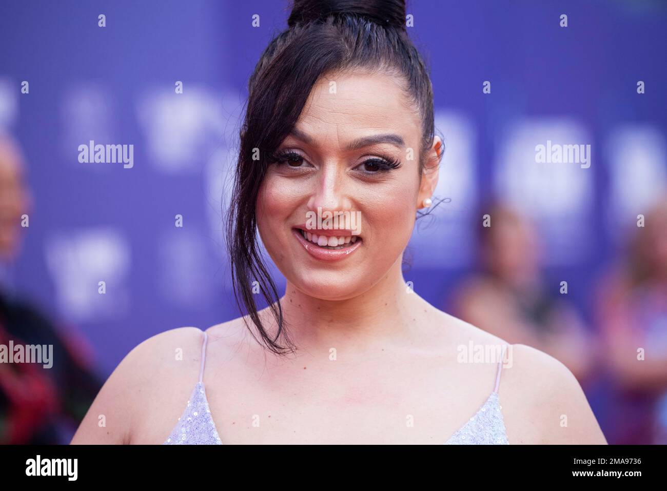 Amel Rachedi poses for photographers upon arrival for the premiere of ...