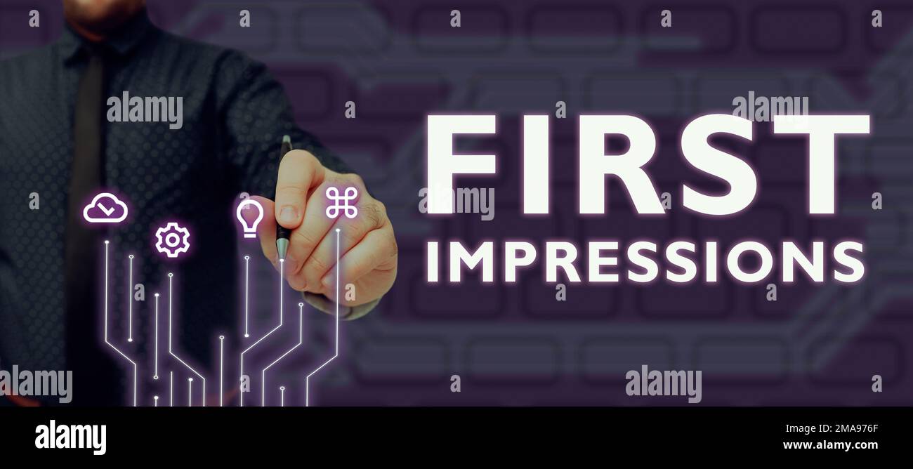 Conceptual display First Impressions. Concept meaning What a person ...