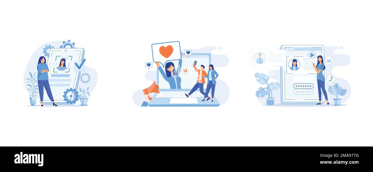 Verification technologies abstract concept, Virtual influencer abstract ... Verification technologies abstract concept, Virtual influencer abstract ...
