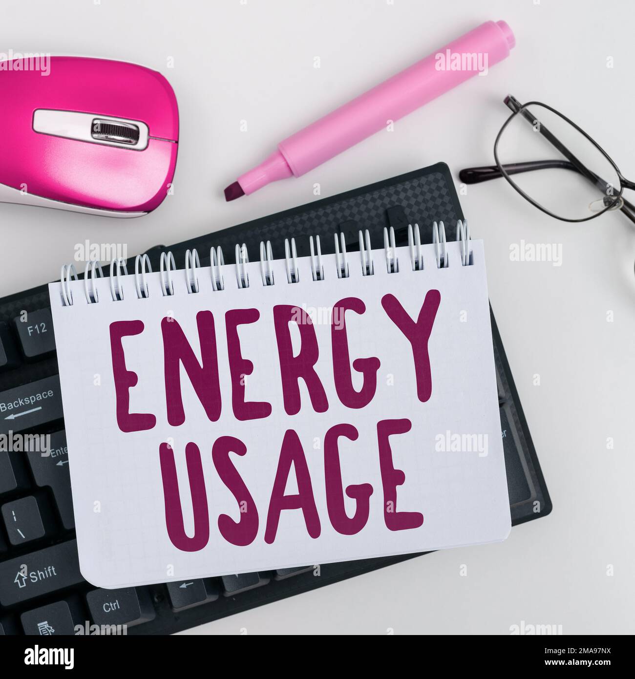 Sign displaying Energy Usage. Concept meaning Amount of energy consumed ...