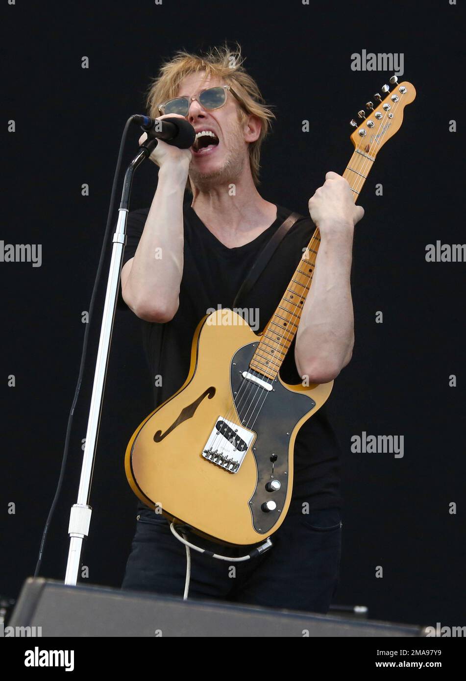 Spoon's Britt Daniel performs on day three of the Austin City Limits ...