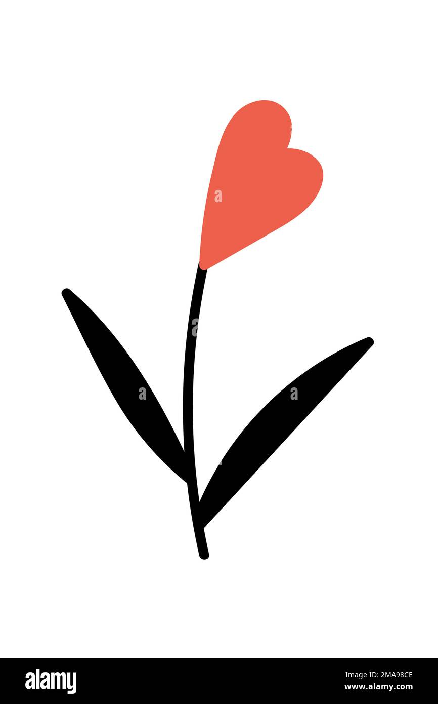 Heart flower vector illustration Stock Vector Image & Art - Alamy