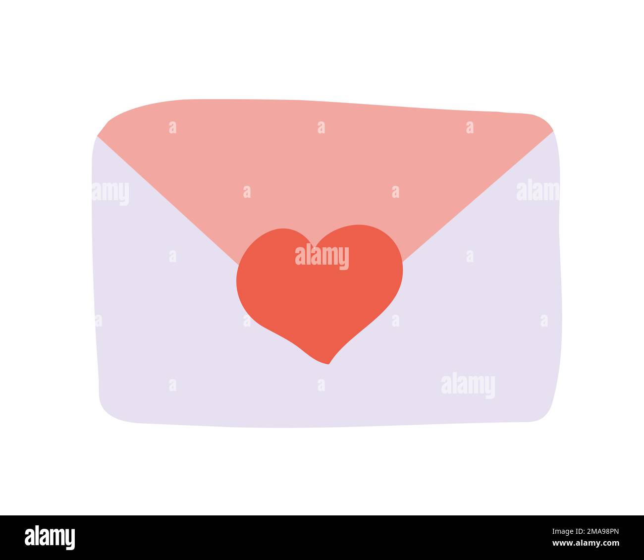 Lovely envelope with big heart Stock Vector Image & Art - Alamy