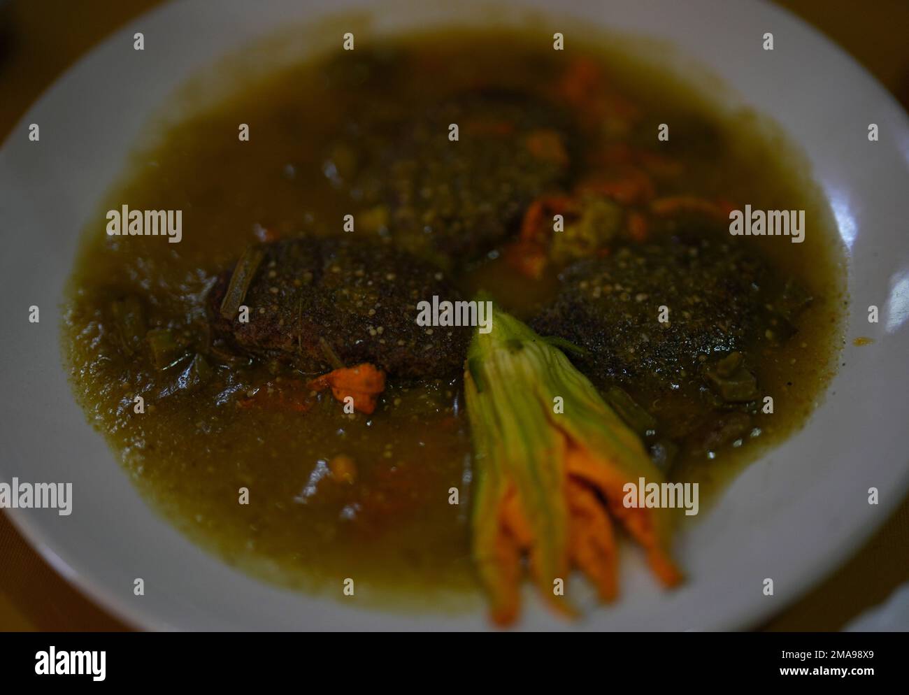 Croquettes made with ahuautle, known as Mexican caviar, are served at a ...