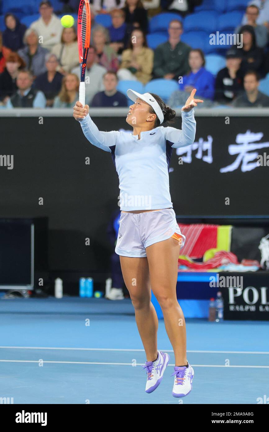 Melbourne, Australia. 19th Jan, 2023. Claire Liu of USA in action ...
