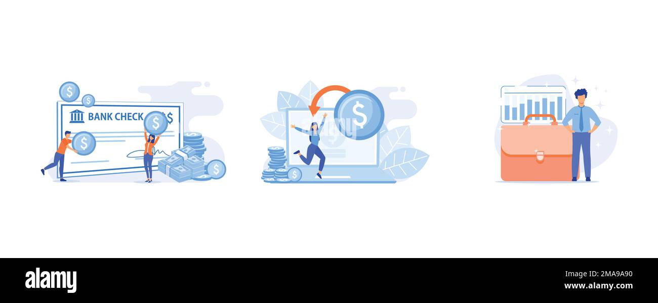 Employee getting ppayment in payday cartoon character, E shopping ...