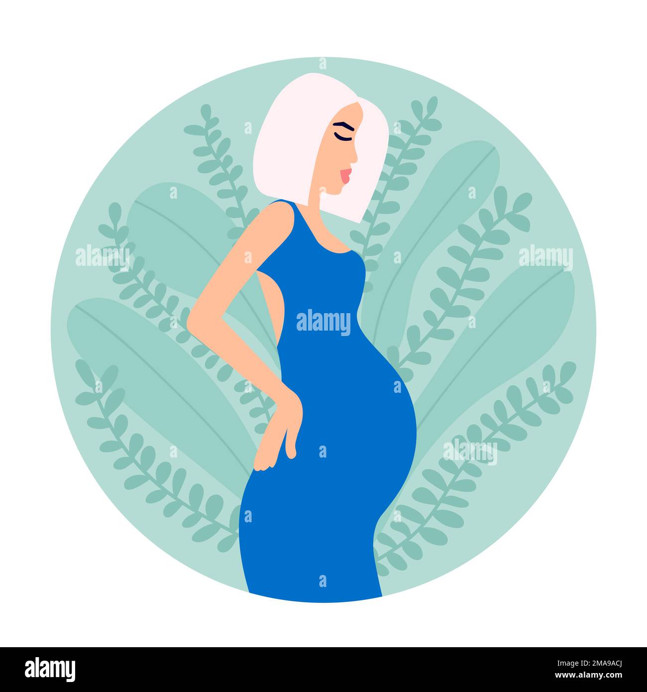 Vector pregnant woman illustration Stock Vector Image & Art - Alamy