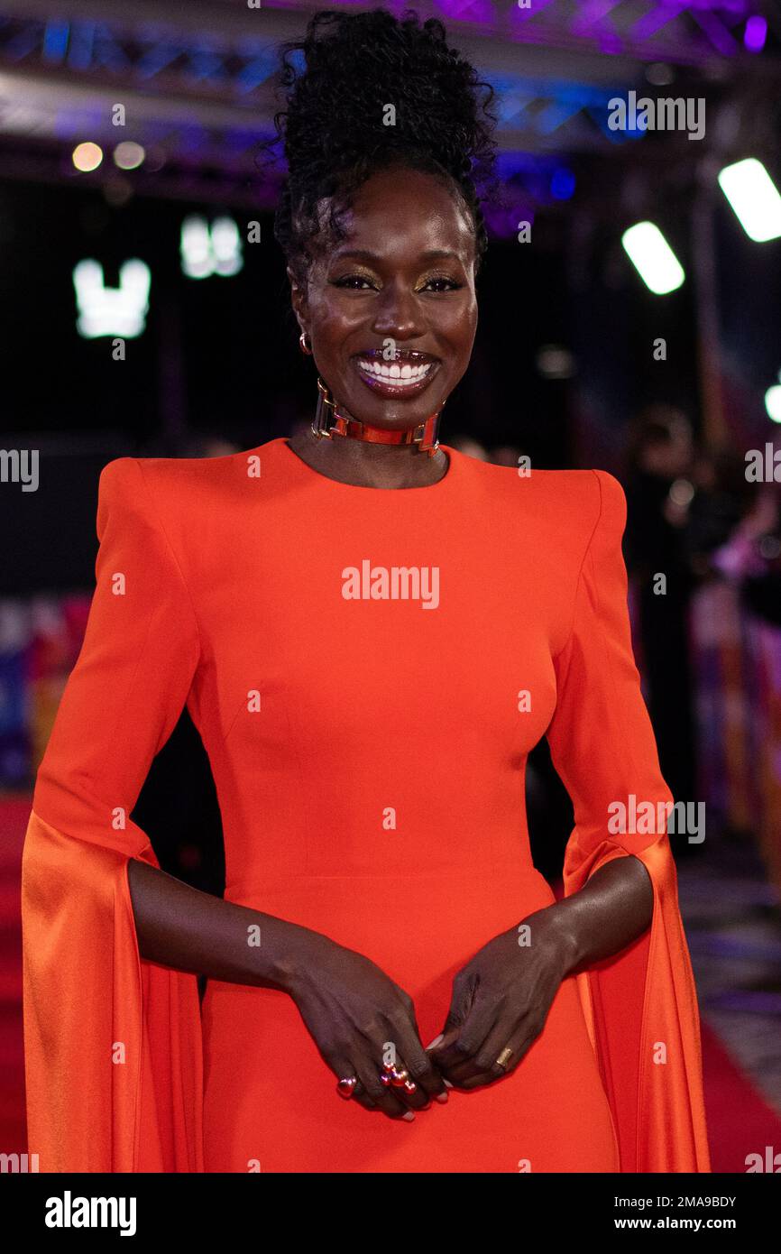 Anna Diop poses for photographers upon arrival for the premiere of the ...