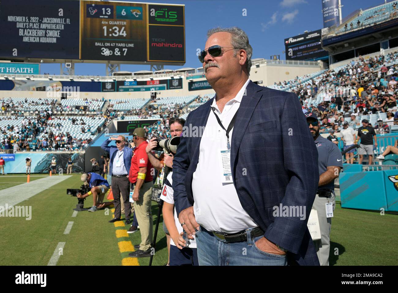 Houston Texans owner Cal McNair watches during the second half of an ...